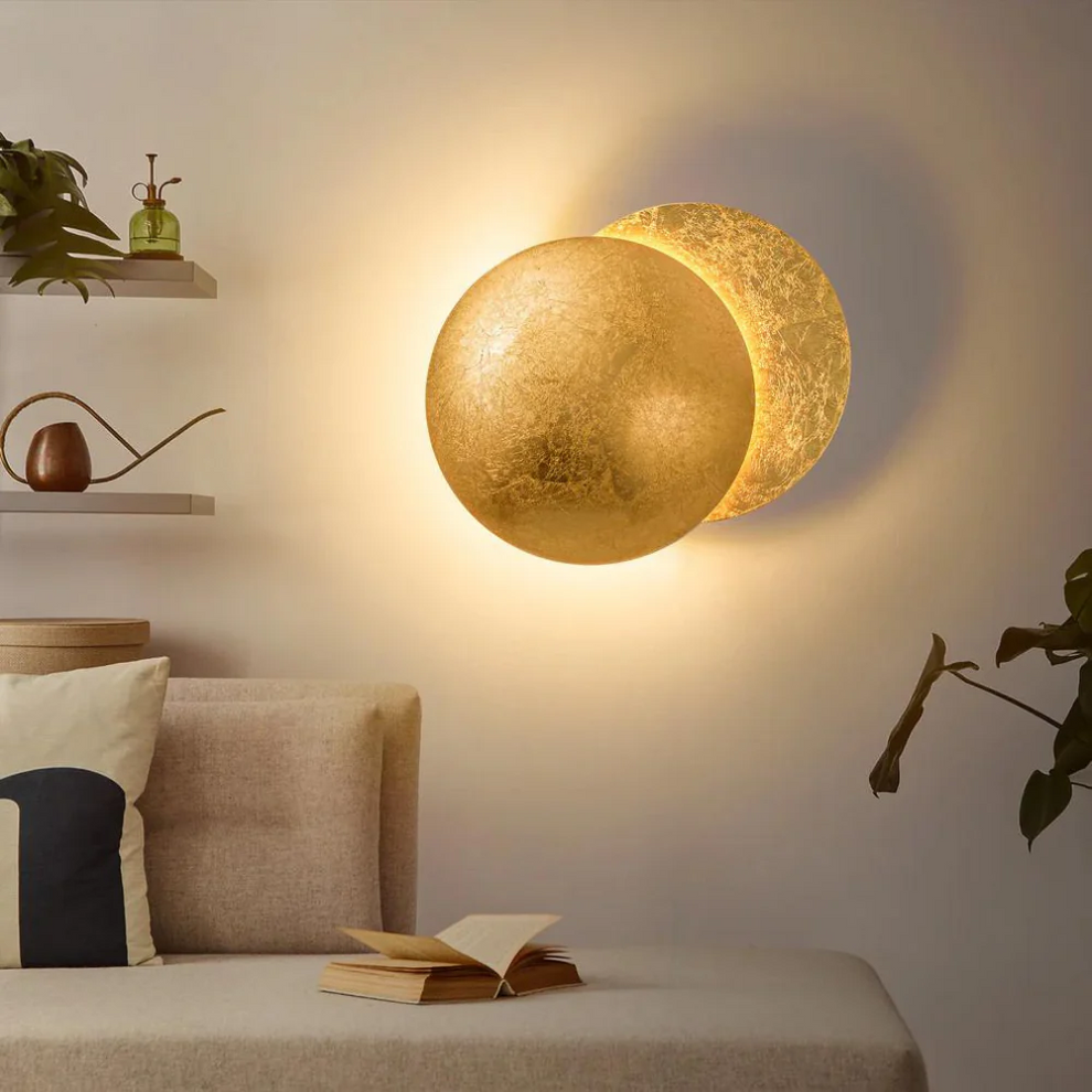 Eclipse Aisle Sconce Wall Lamp - Moon Phase Wall Light - Unique Wall-Mounted Lamp - Creative ...