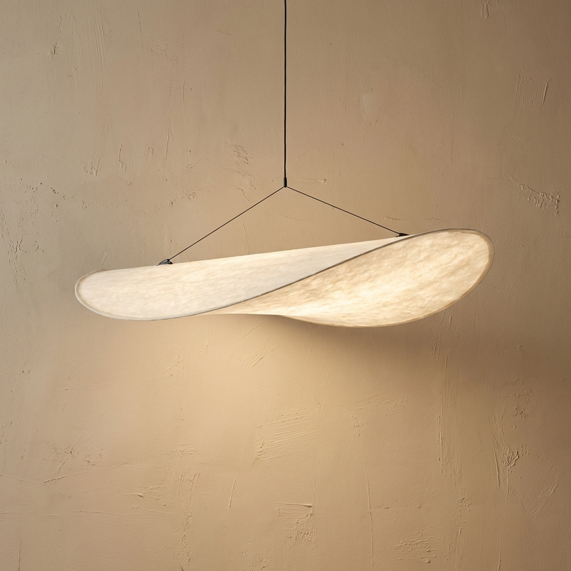 Japanese Silk Chandelier - Handmade Silk Light - Elegant Fabric Pendant ...