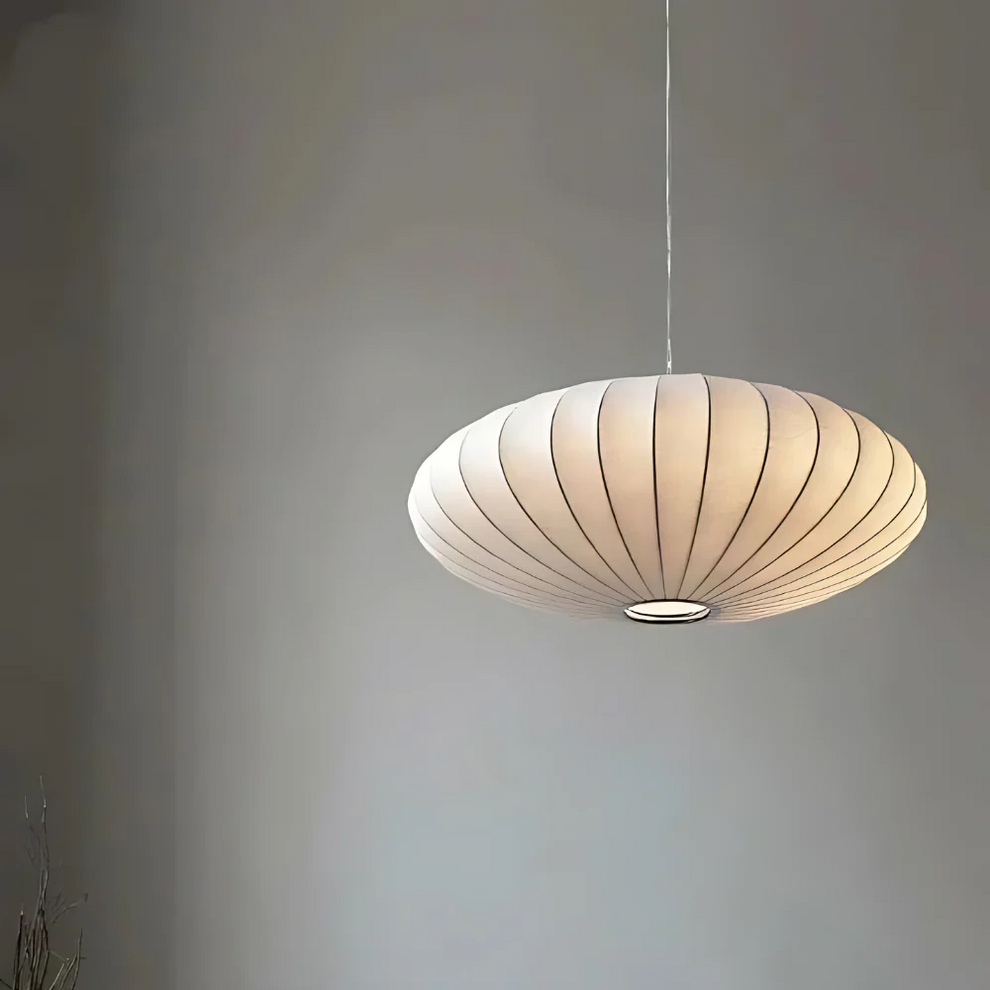 Silk Japanese Chandelier - Wabi-Sabi Style Lighting - Modern Pendant ...